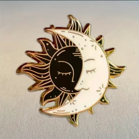 Source Unknown | Jewelry | Sun And Moon Pin | Poshmark